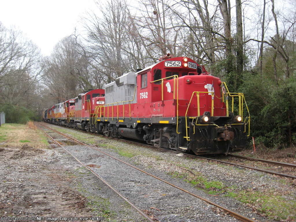 NB grain train tieing up for the day